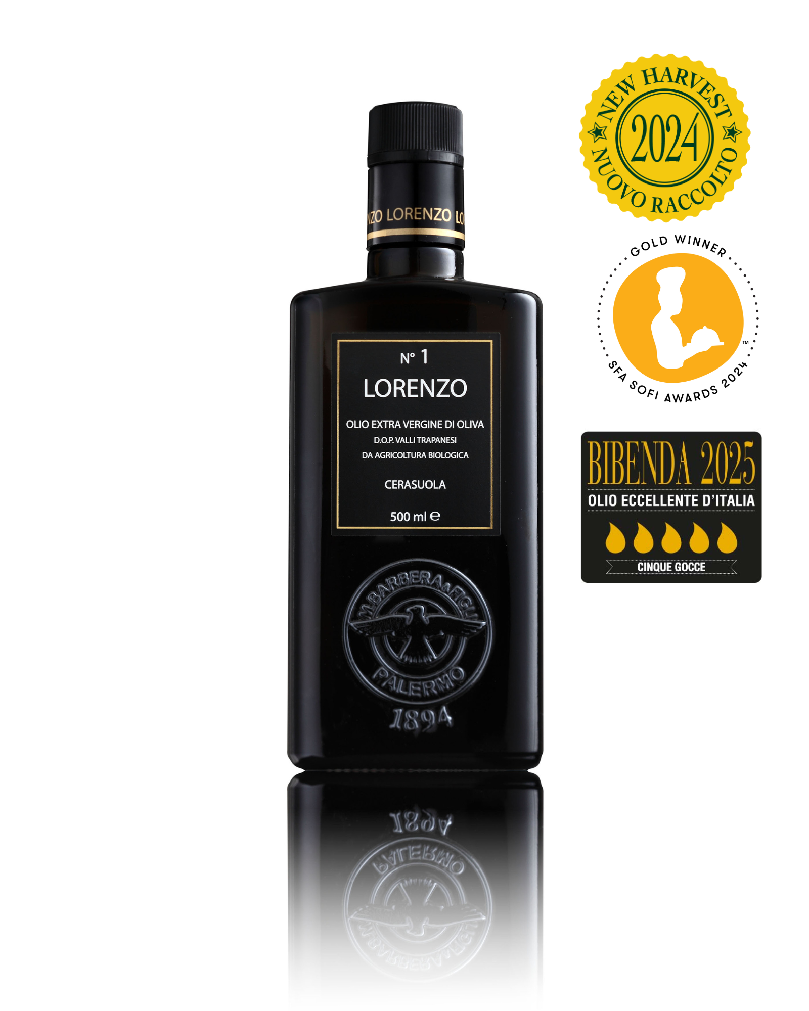 LORENZO N°1 - 500 ML Olio Extra Vergine di oliva Biologico Monocultivar ...